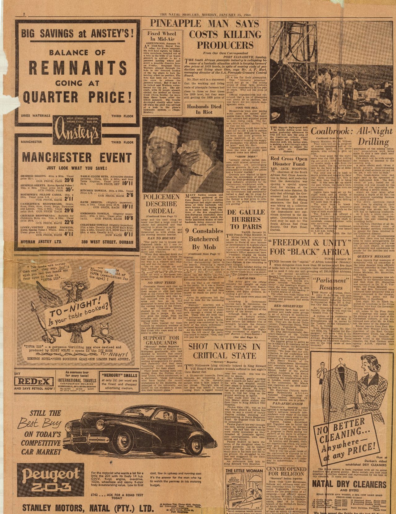 1960 Cato Manor Historical Document Natal Mercury - Nongqai BLOG